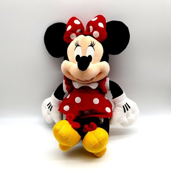Disney | Toys | Disney Minnie Doll Plush 7 Tall Polka Dot Dress Cartoon ...